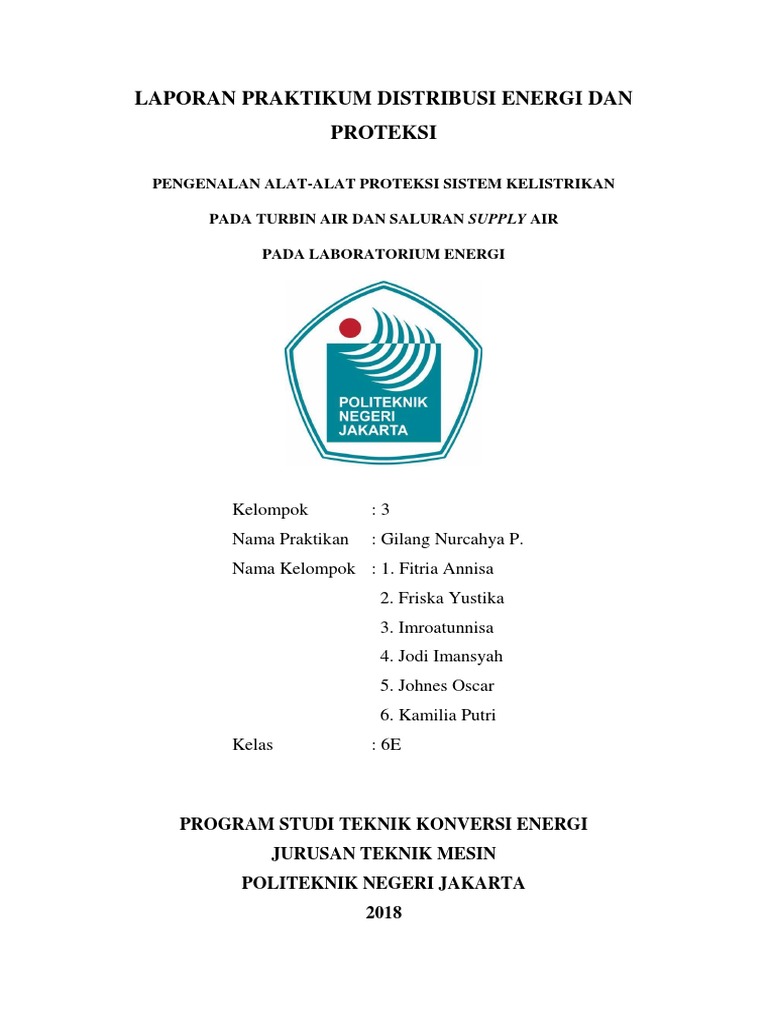 Laporan Sistem Proteksi Turbin Air | PDF