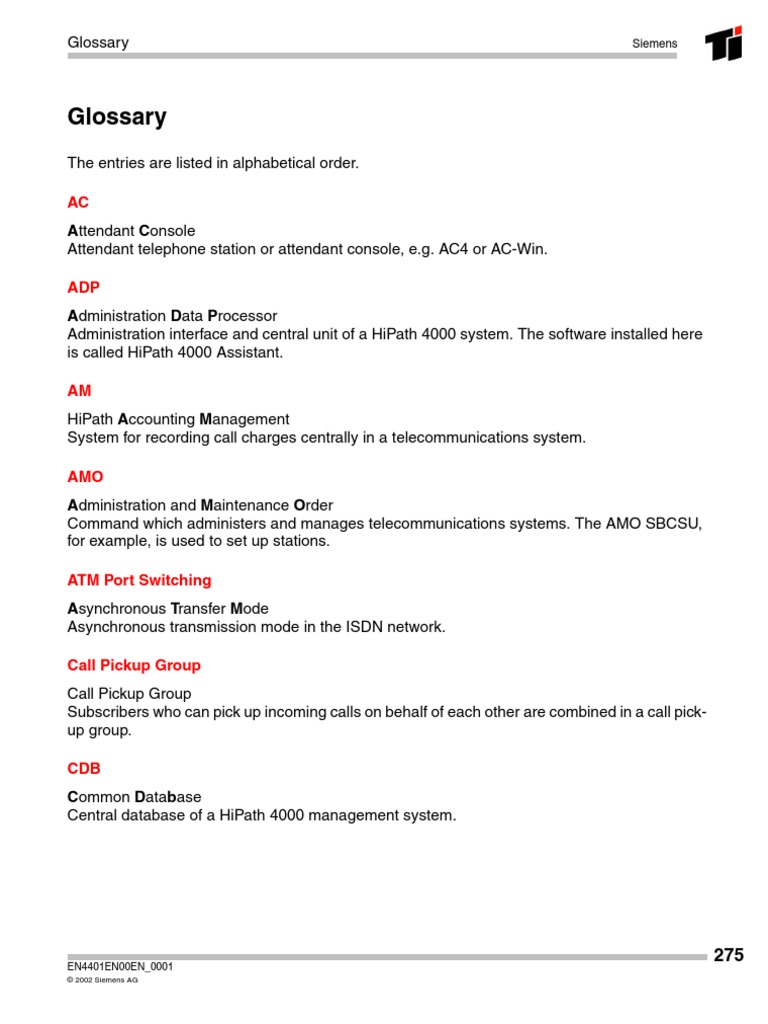 8 Glossary PDF | Download Free PDF | Computer Network | Electronics