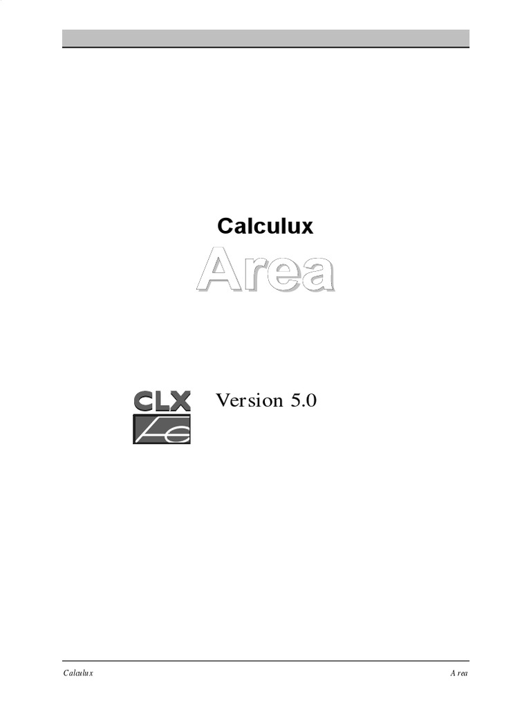 Calculux Area - Manual PDF | PDF | Cartesian Coordinate System | Lighting