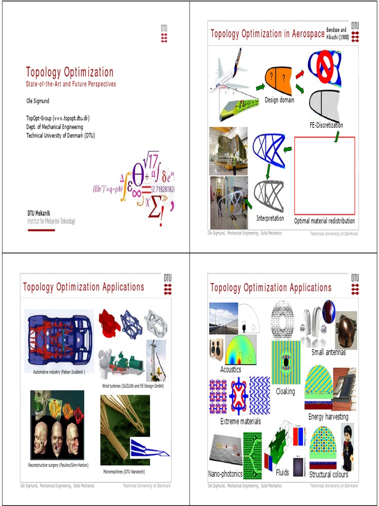 Topology Optimization in Aerospace: Bendsøe and Kikuchi (1988 | PDF ...