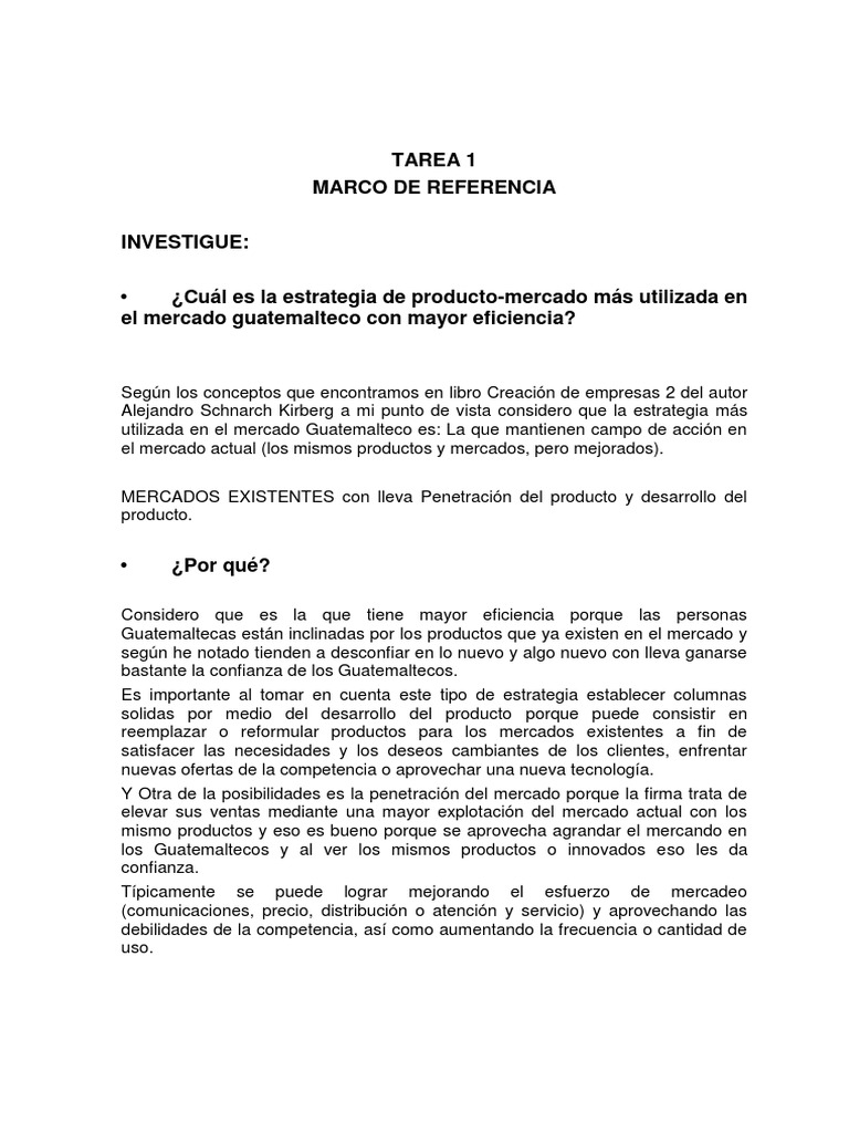 Tarea 1 Creacion Empresarial 2.. | PDF