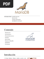 Ventajas y Desventajas de mariaDB | PDF | Mi sql | Bases de datos