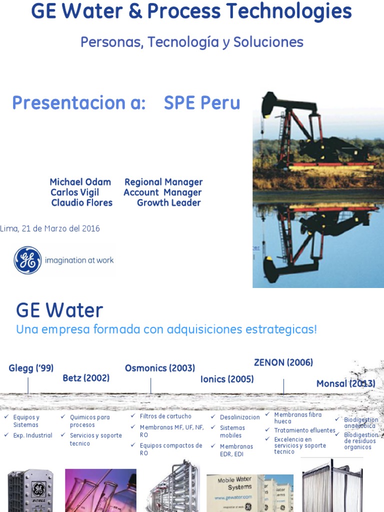 II Conferencia 2016 SPE GE Water & Process Technologies | PDF | Agua ...