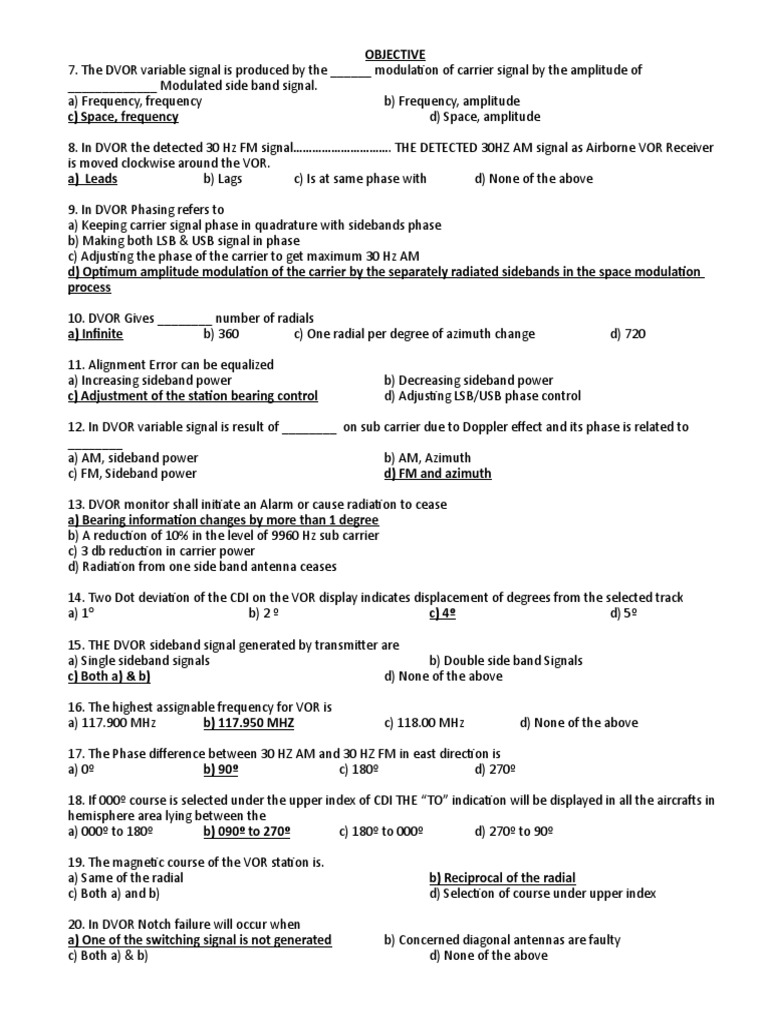 An Assessment Test on Direction Finding VHF Omnidirectional Range (DVOR ...