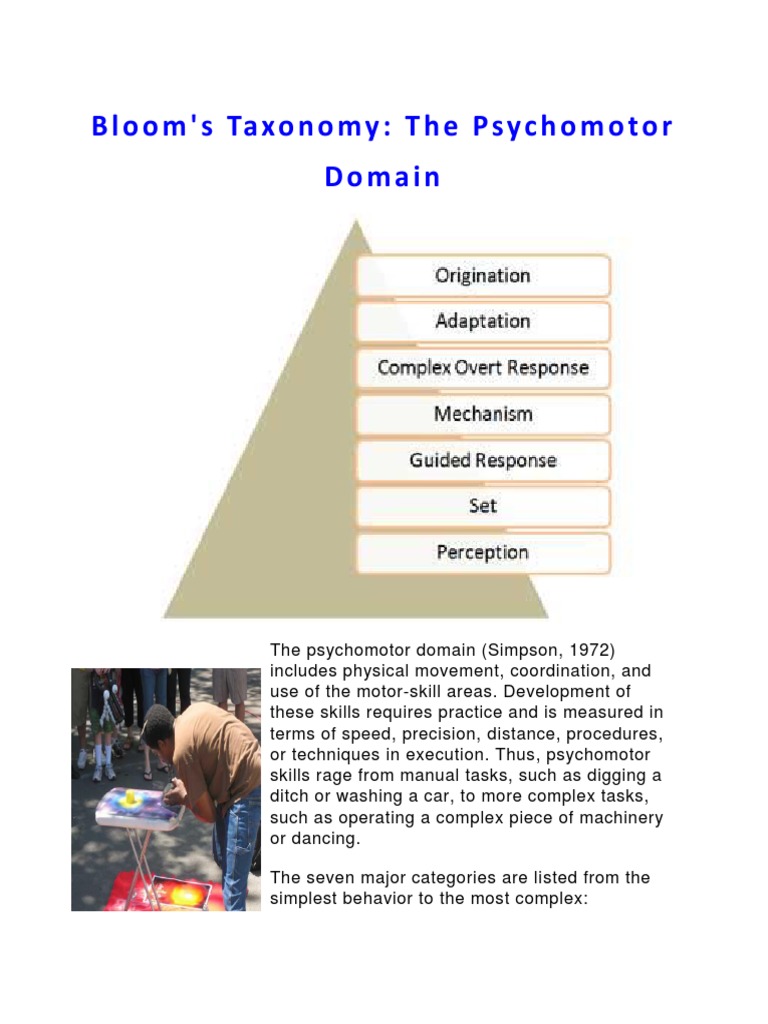 Bloom Taxonomy (Pychomotor Domain) | PDF | Perception | Nervous System