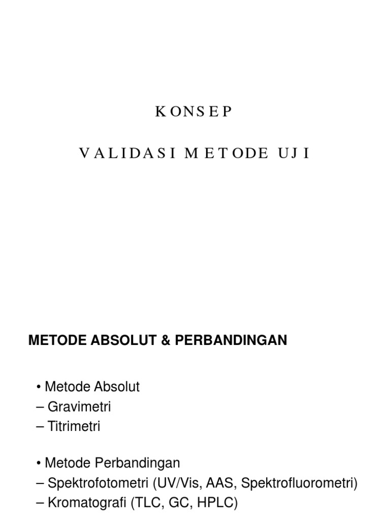 Konsep Validasi Met Uji Sampai Preisisi | PDF