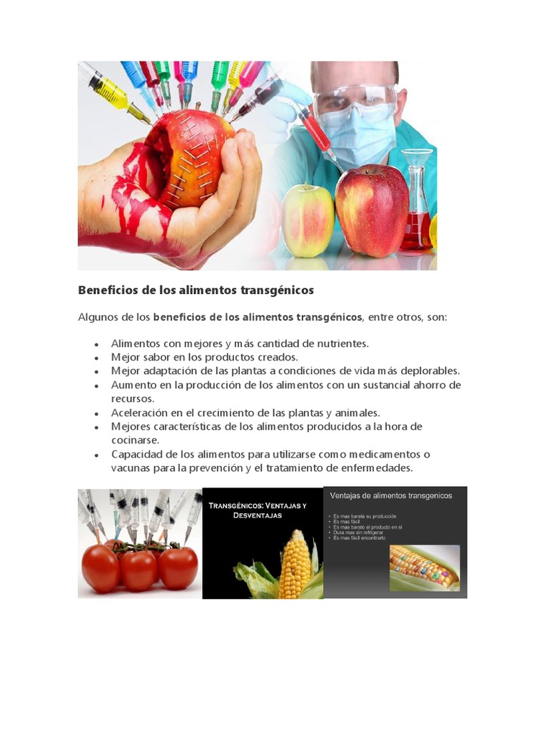 Beneficios de Los Alimentos Transgénicos | PDF