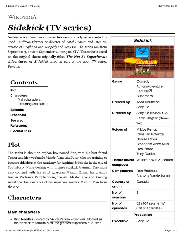 Sidekick (TV Series) | PDF