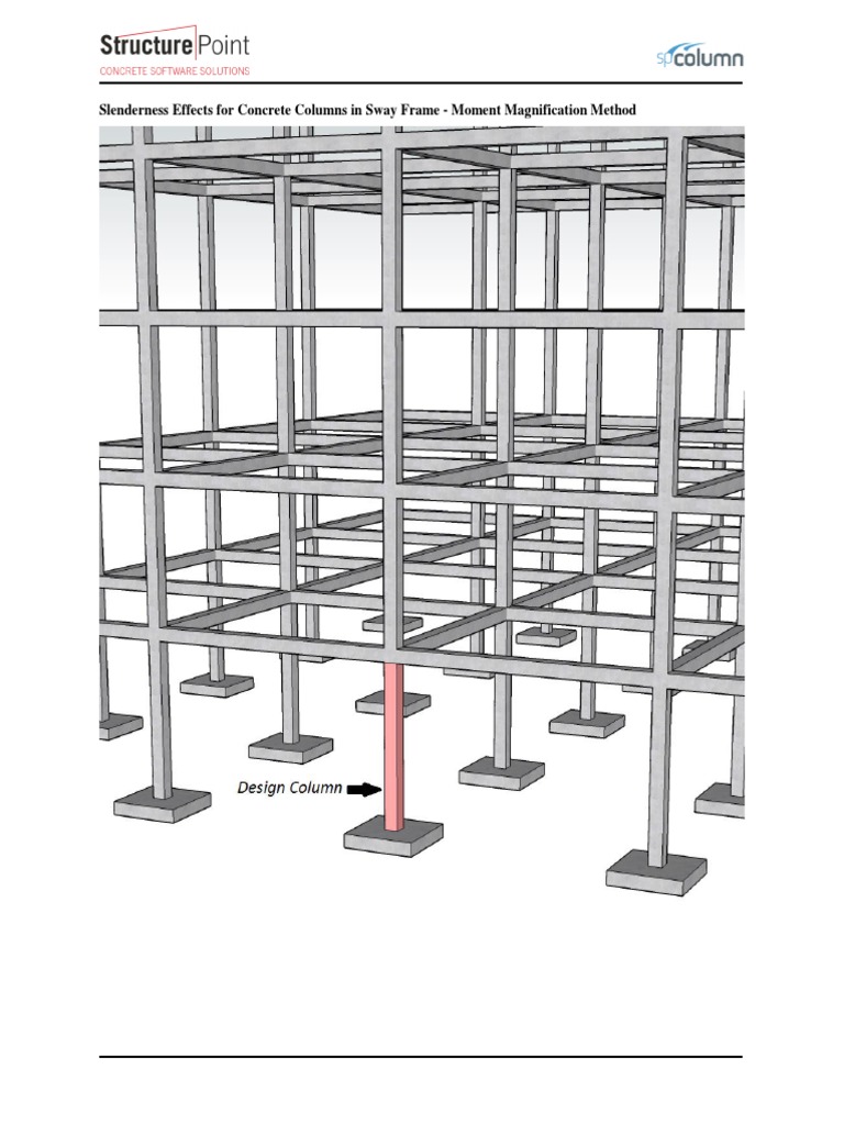 Slender Concrete Columns Sway Frame Moment Magnification ACI318 14 W ...