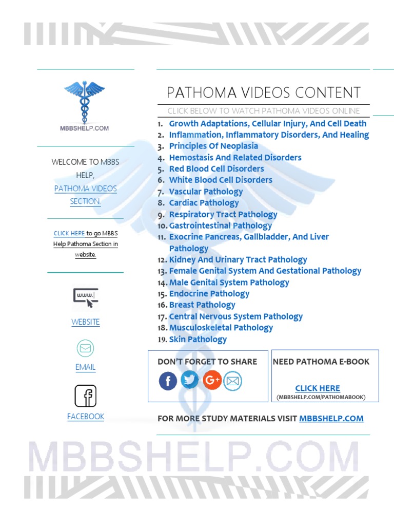 Pathoma Videos MBBS Help | PDF