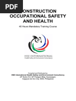 Basic Occupational Safety & Health (BOSH) Training Manual | PDF ...