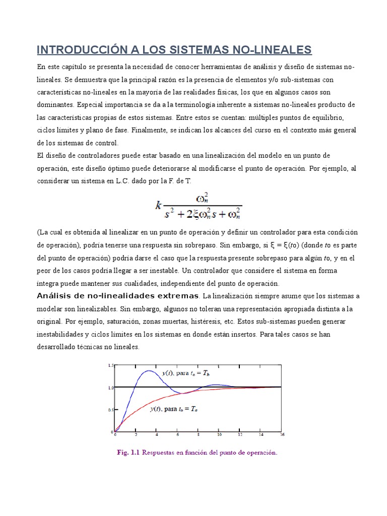 Sistemas No Lineales | Descargar gratis PDF | Linealidad | Sistema de ...