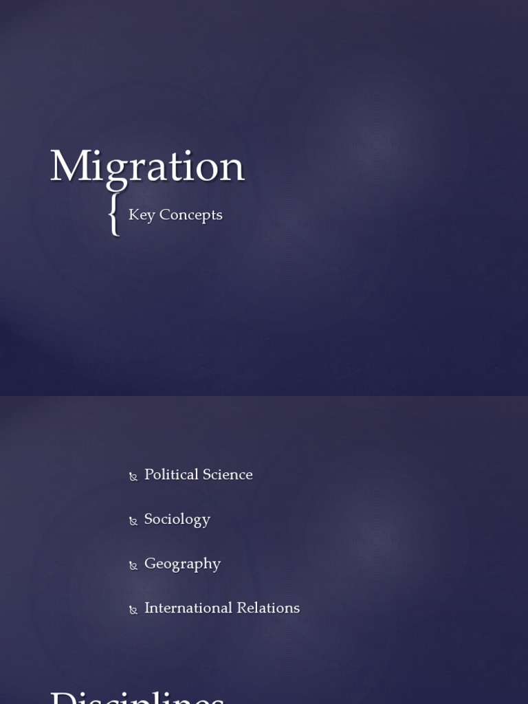 Migration: Key Concepts | PDF | Human Migration | Environmental Social ...