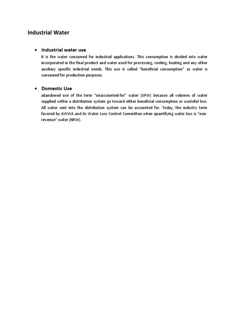 Industrial Water | PDF