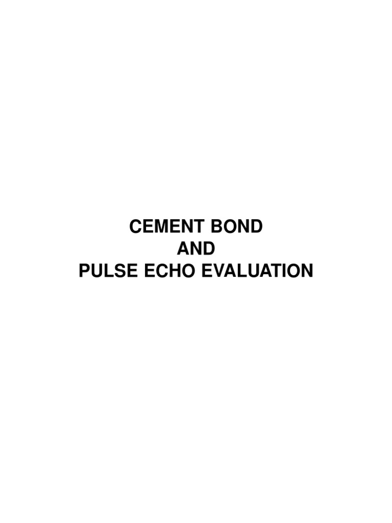 Cement Bond Evaluation - Charts | PDF | Amplitude | Attenuation