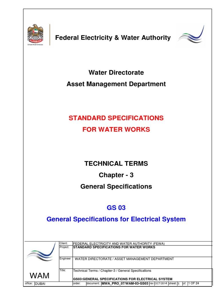 3.GS03 General Specs For Electrical | PDF | Transformer | Fuse (Electrical)