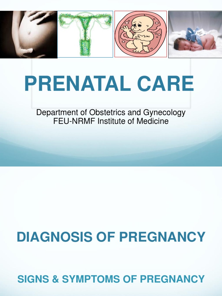 Guidelines for Prenatal Care and Initial Prenatal Evaluation | PDF ...