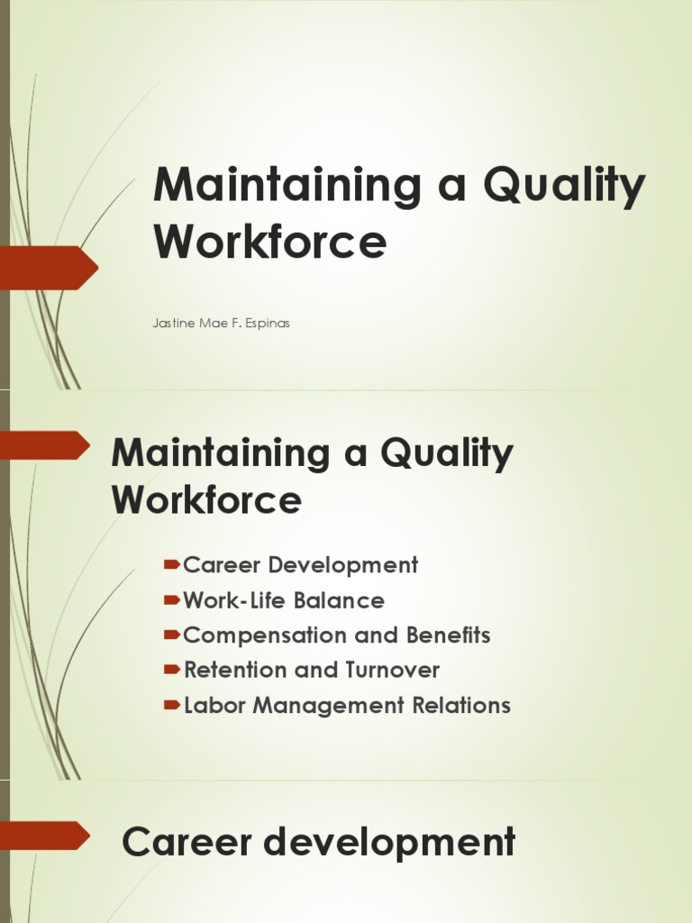 Maintaining A Quality Workforce - Espinas | Download Free PDF ...