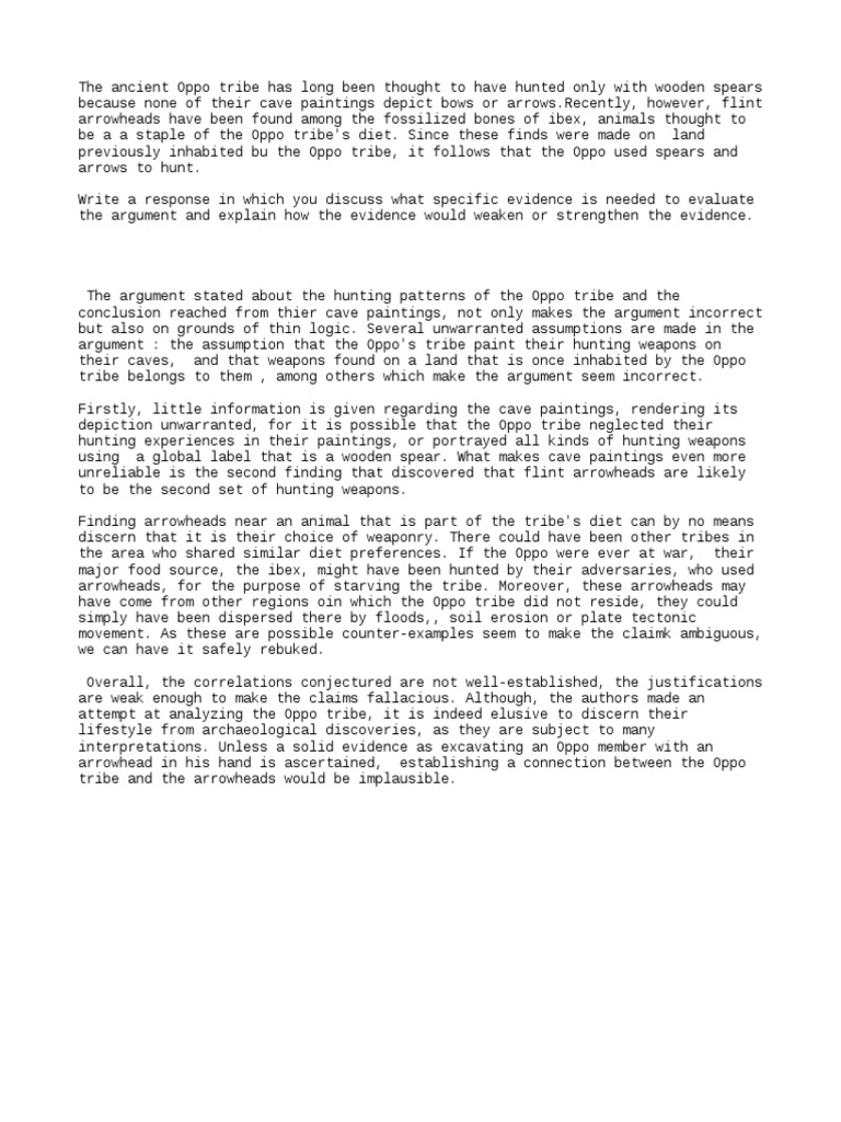 Essay On GRE Topics | PDF | Argument | Epistemology