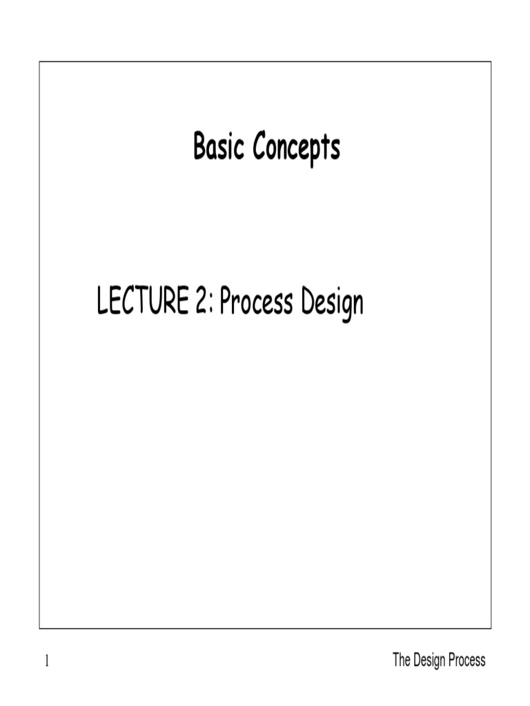 Lecture 2 Process Engineering in Chemical Engineering | PDF | Chemical ...