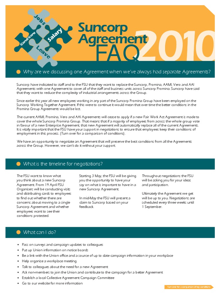 Suncorp FAQ Final | PDF | Salary | Negotiation