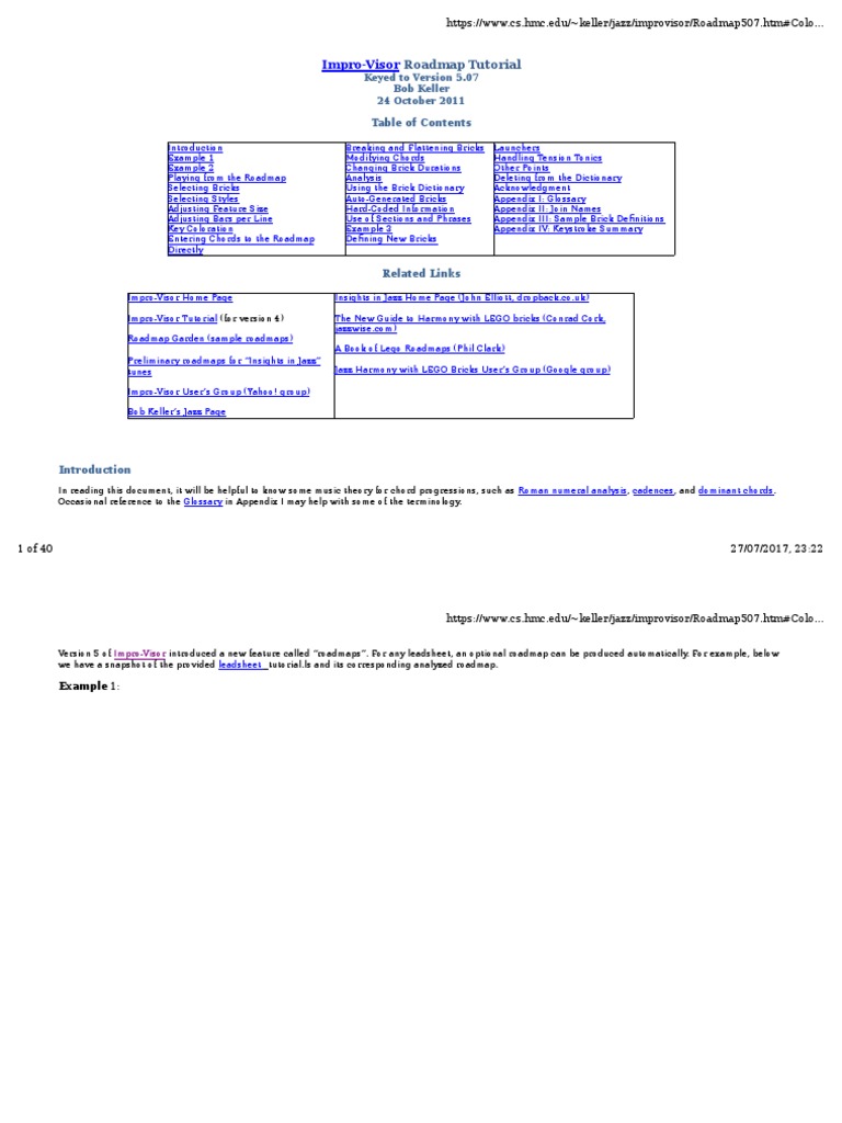 Impro-Visor Roadmap Tutorial by Robert Keller | Download Free PDF ...