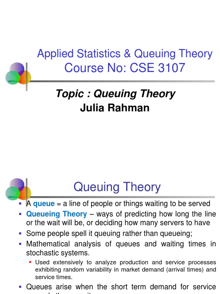 8queuing Theory Pdf Markov Chain Stochastic Process 5527