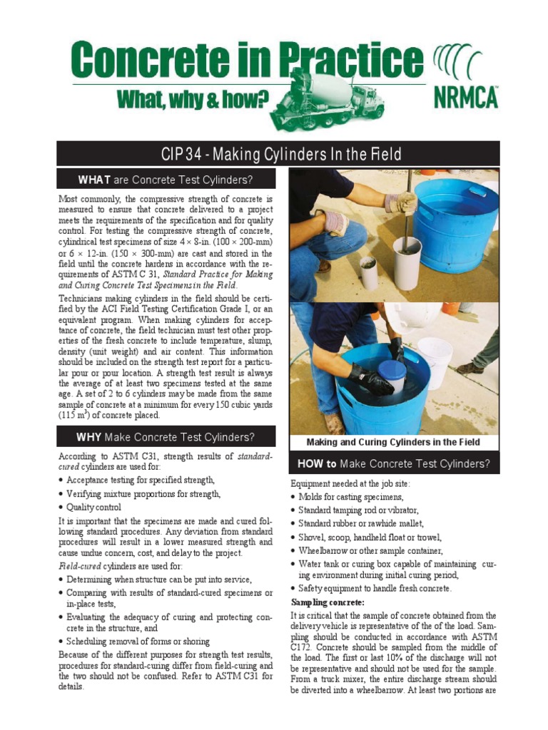 Concrete Cylinder Testing Procedures | PDF | Concrete | Building ...