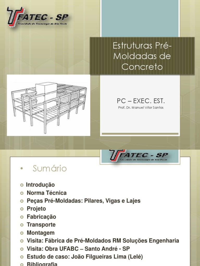 Estruturas de Concreto Pré-Moldado: Materiais, Sistemas Construtivos e ...