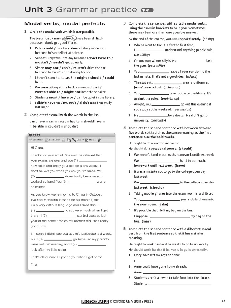 Modal Verbs Perfect | PDF | Verb | Syntax