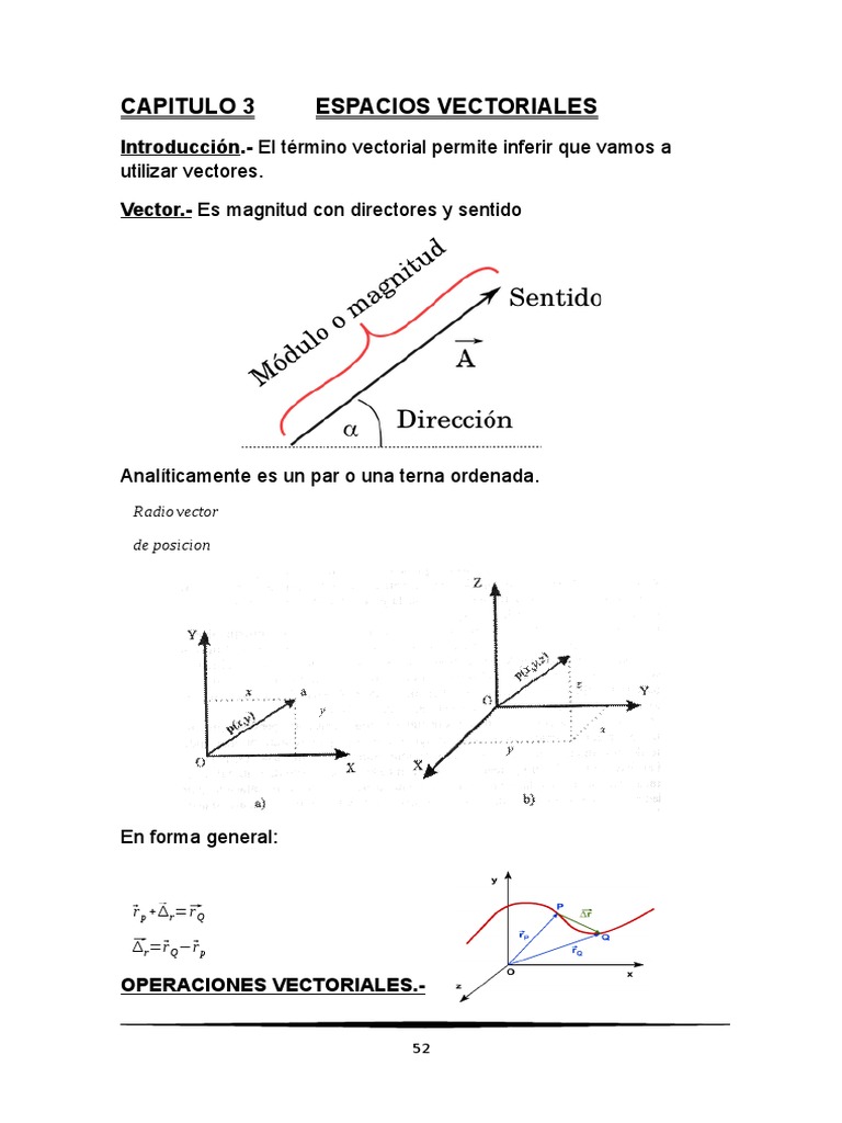 Capítulo 3 Espacios Vectoriales | PDF | Base (álgebra lineal) | Espacio ...
