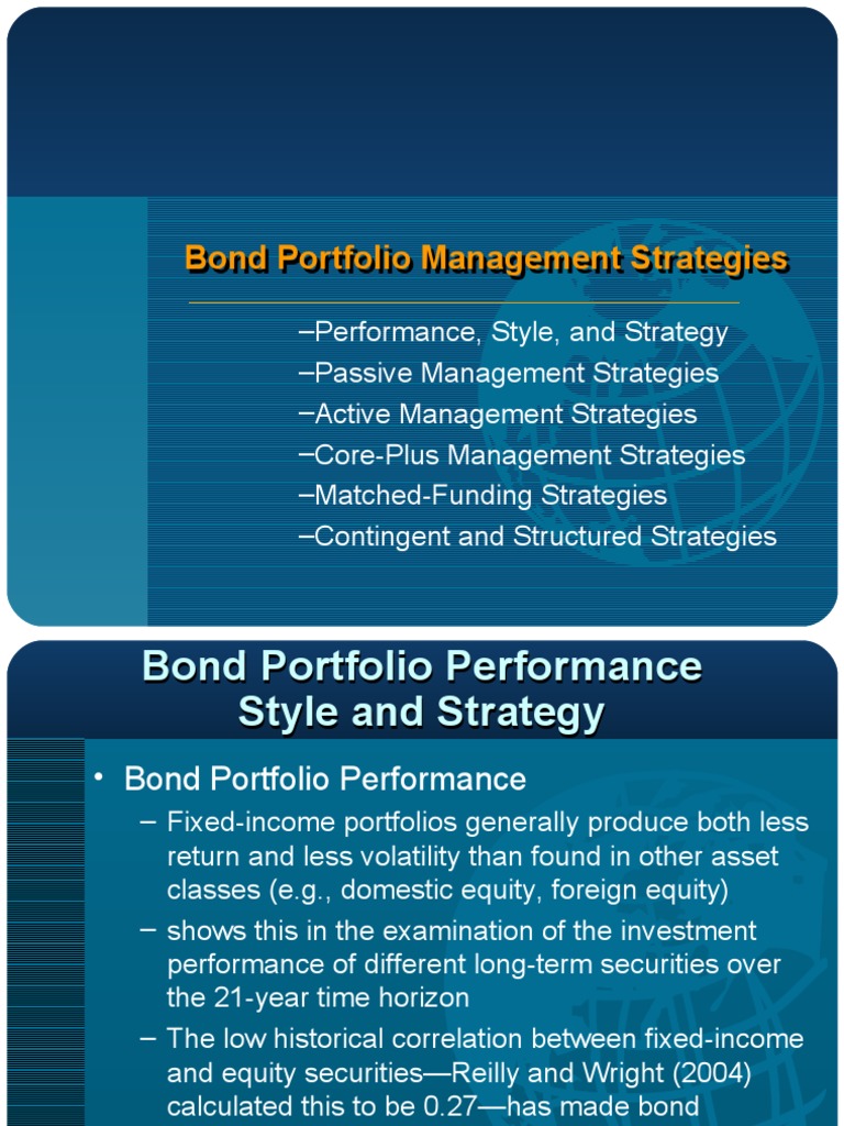 Bond Portfolio Management Strategies | PDF | Bonds (Finance ...