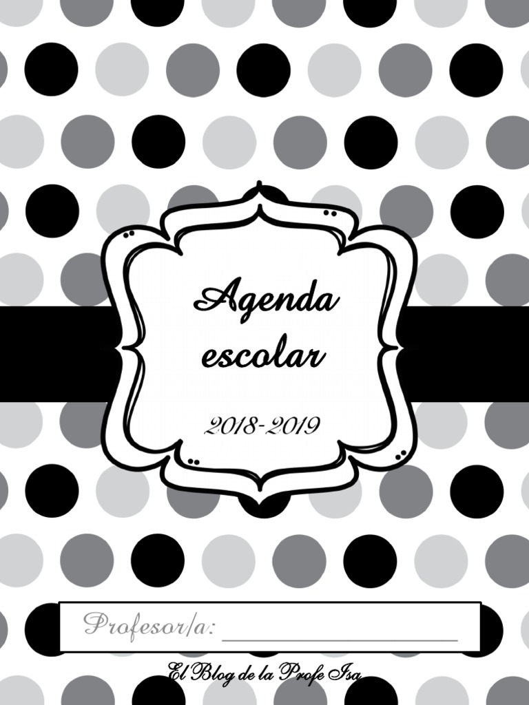 Agenda Escolar 2018/2019 - Blanco y Negro | PDF