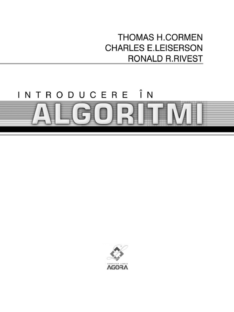 Introducere in Algoritmi - Thomas H. Cormen | PDF
