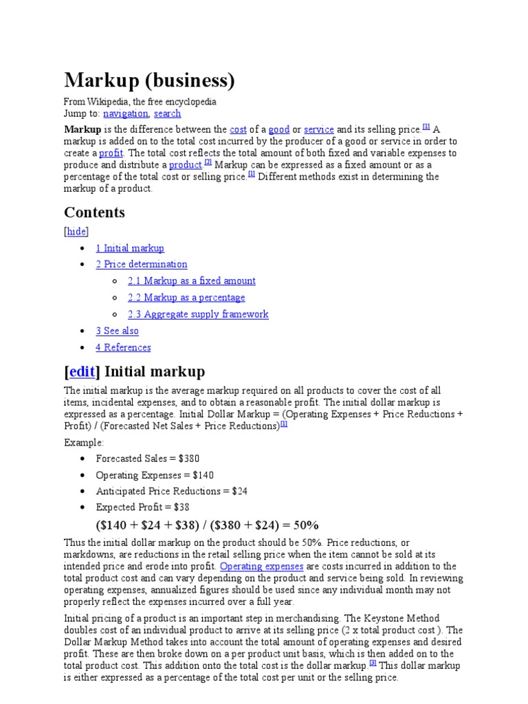 Markup | PDF