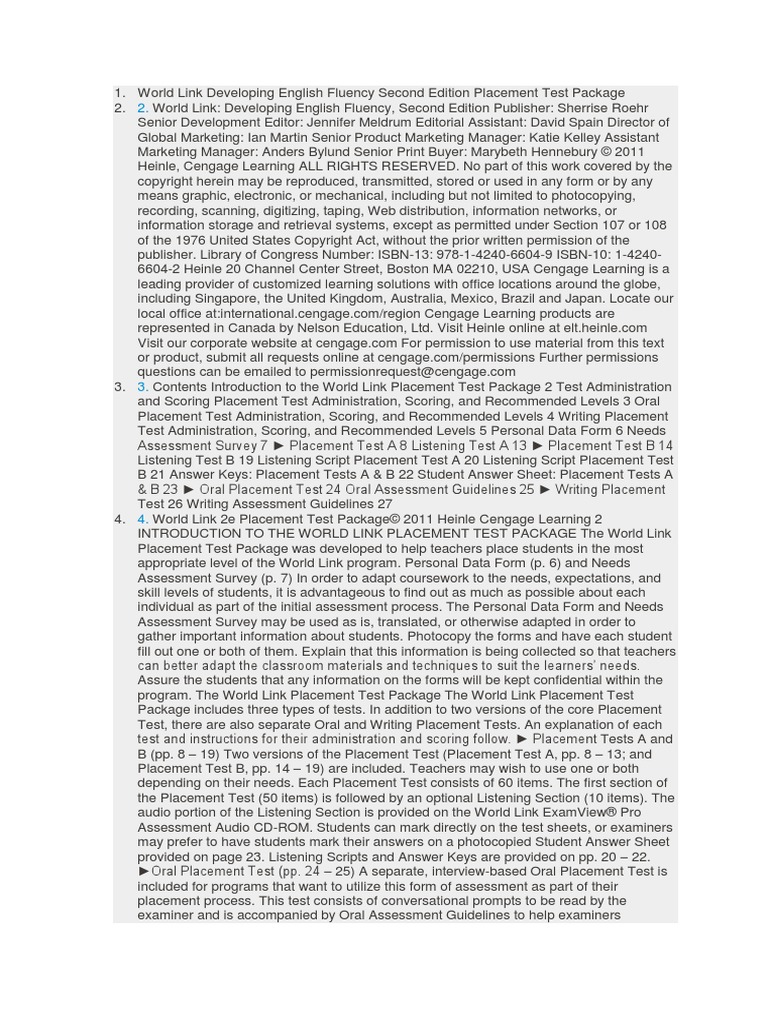 Interchange Intro | PDF | Test (Assessment) | Educational Assessment