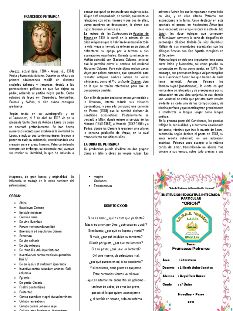 Francesco Petrarca | PDF | Poesía