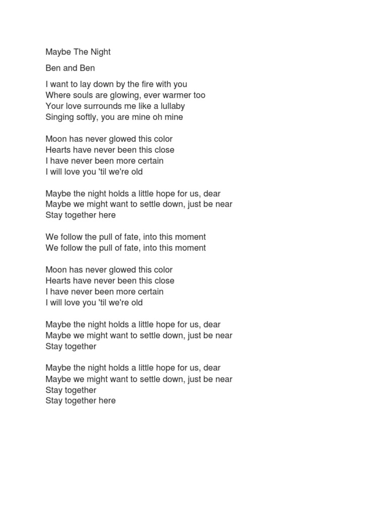 Maybe The Night | PDF