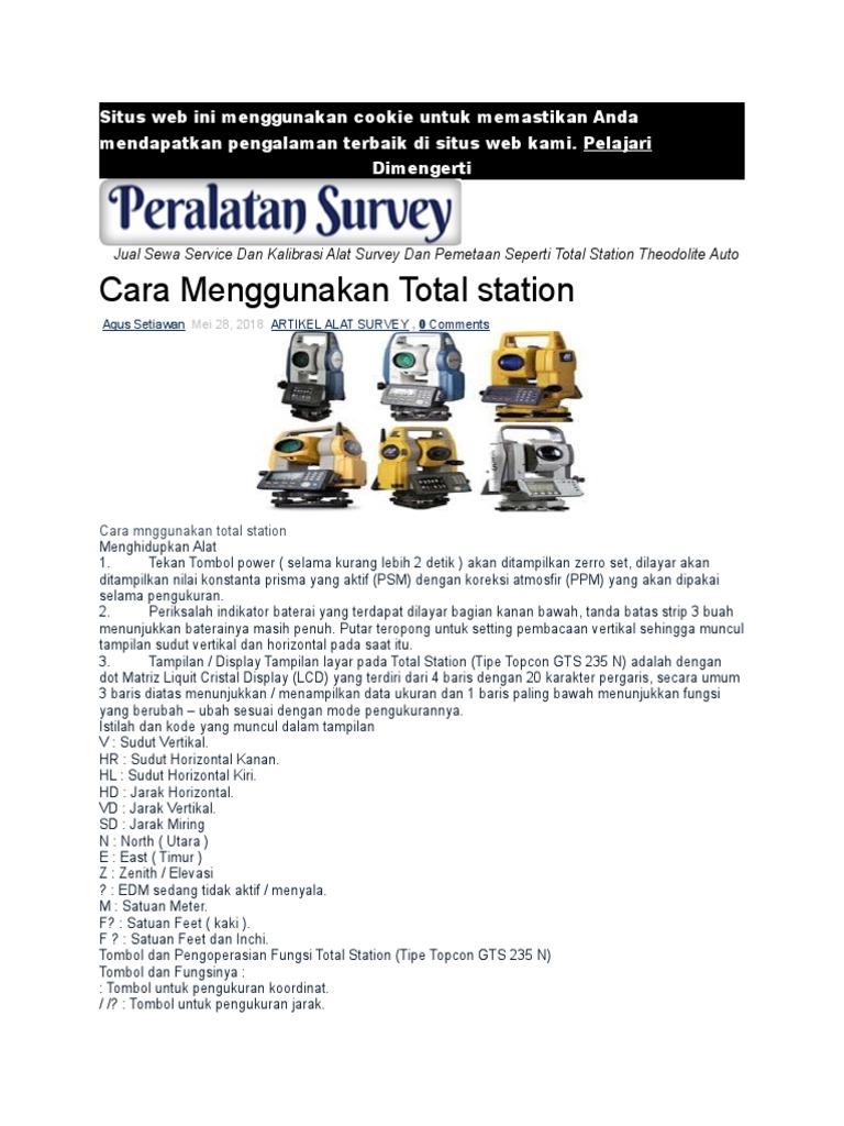 Manual Book TOPCON | PDF