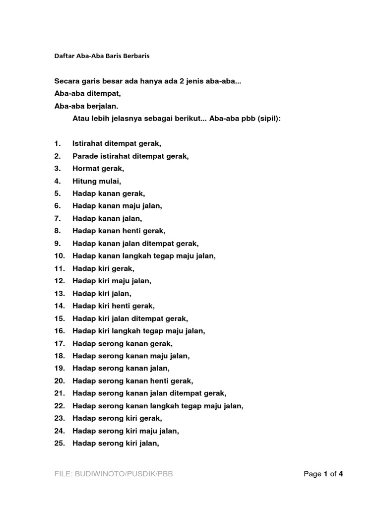 Daftar Aba | PDF