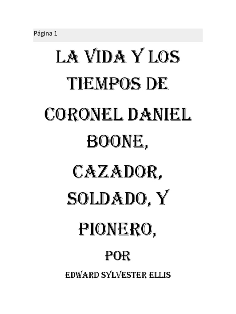 Daniel Bone | PDF | Daniel Boone | Kentucky