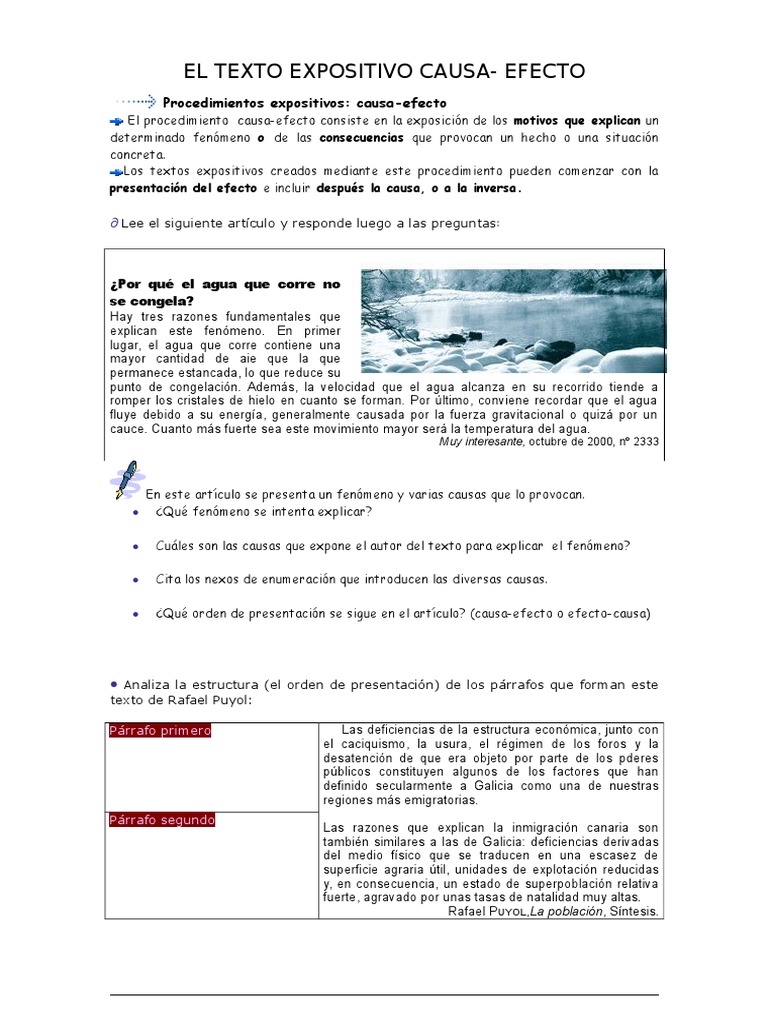 Texto Expositivo: Causa y Efecto | PDF | Tierra | Fuerza