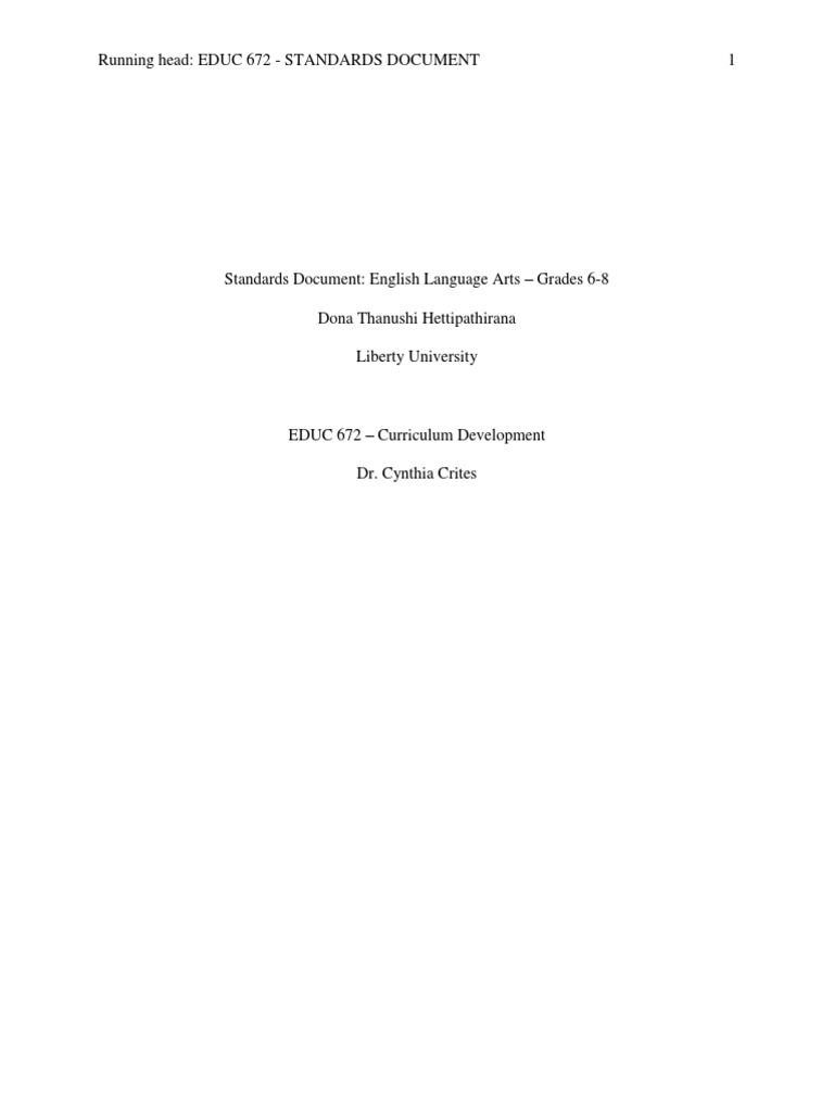 ELA Standards: VA SOL vs. CCSS | PDF | Common Core State Standards ...