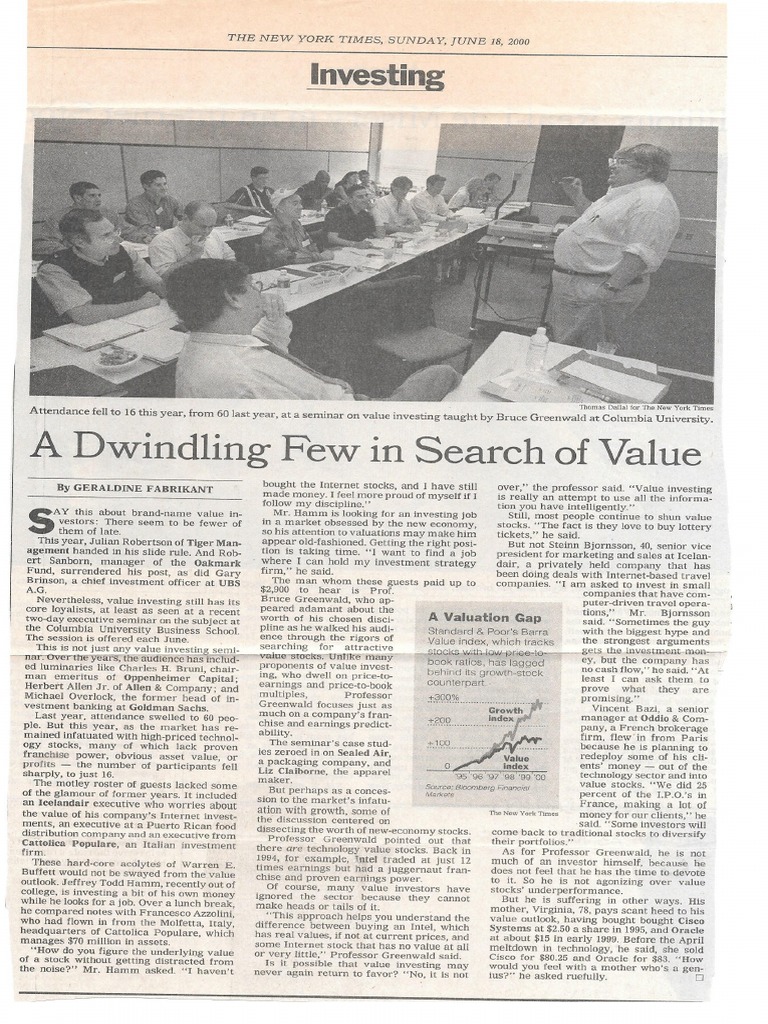 Value Investing Bruce Greenwald | PDF