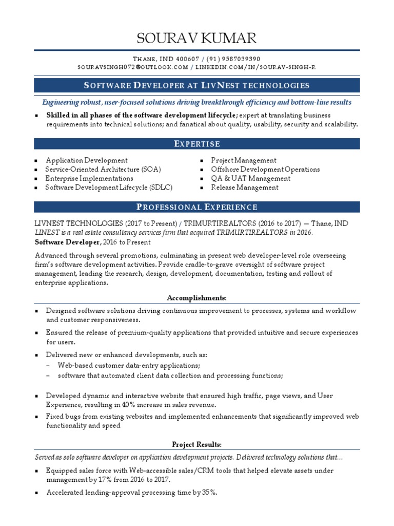 Resume | PDF | Software Development | Microsoft Visual Studio