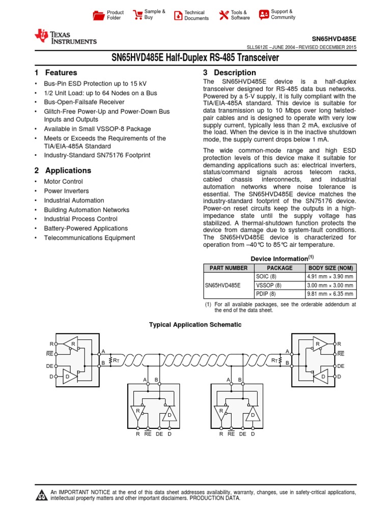 SN 65 HVD 485 e | PDF | Electrostatic Discharge | Manufactured Goods