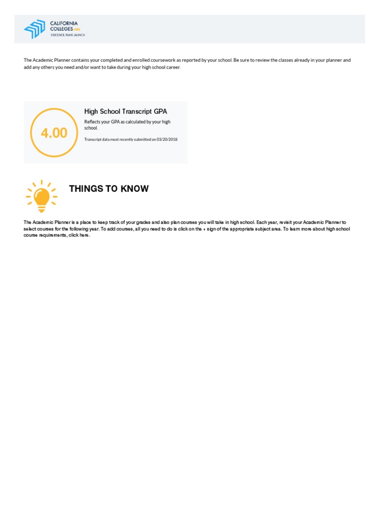 Things To Know: High School Transcript GPA | PDF | Academia | Behavior Modification
