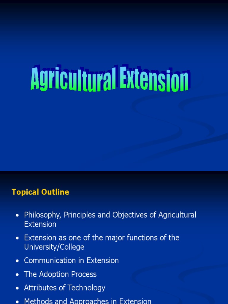 History of Agricultural Extension in the Philippines | PDF ...