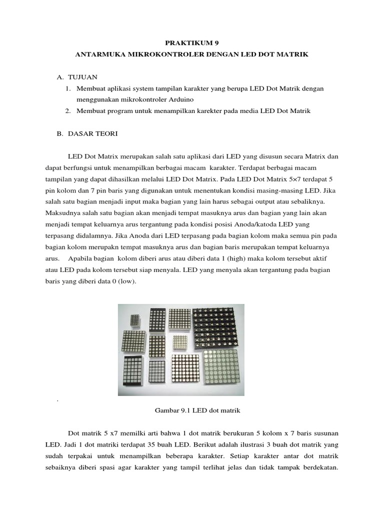 Aplikasi LED Dot Matrix 8 Channel | PDF