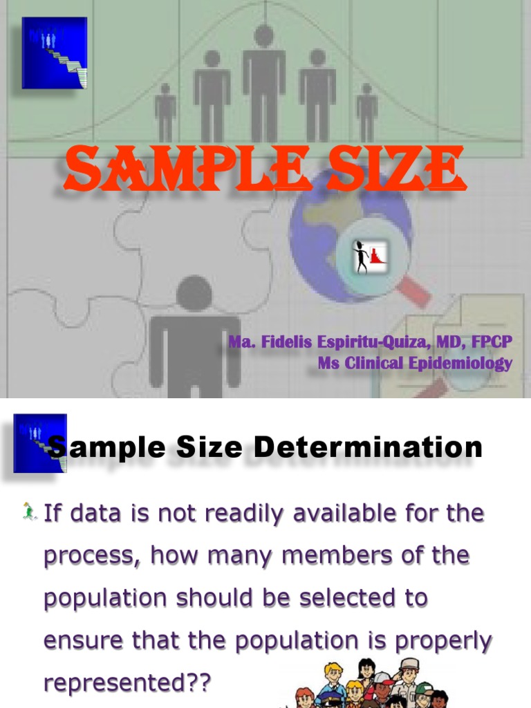 Sample Size: Ma. Fidelis Espiritu-Quiza, MD, FPCP Ms Clinical ...